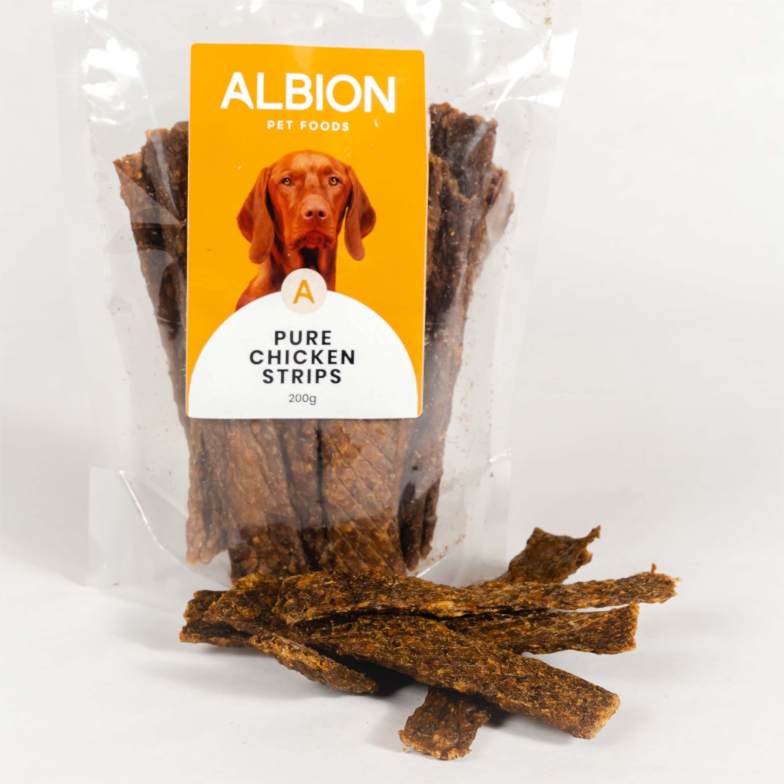 Albion Pure Chicken Meat Strips 100g – The dogs din dins